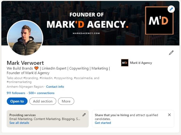 Open To Work LinkedIn – Step by Step Tutorial [5 mins] - Markd Agency